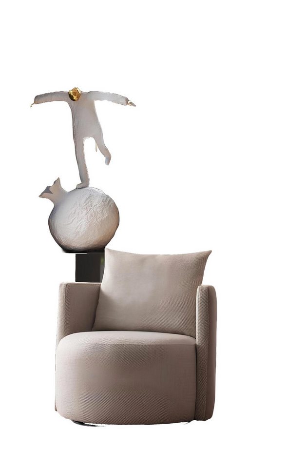 Xlmoebel Sessel Zeitgemäßer Holzstuhl In Beige Mit Modernem Design Für