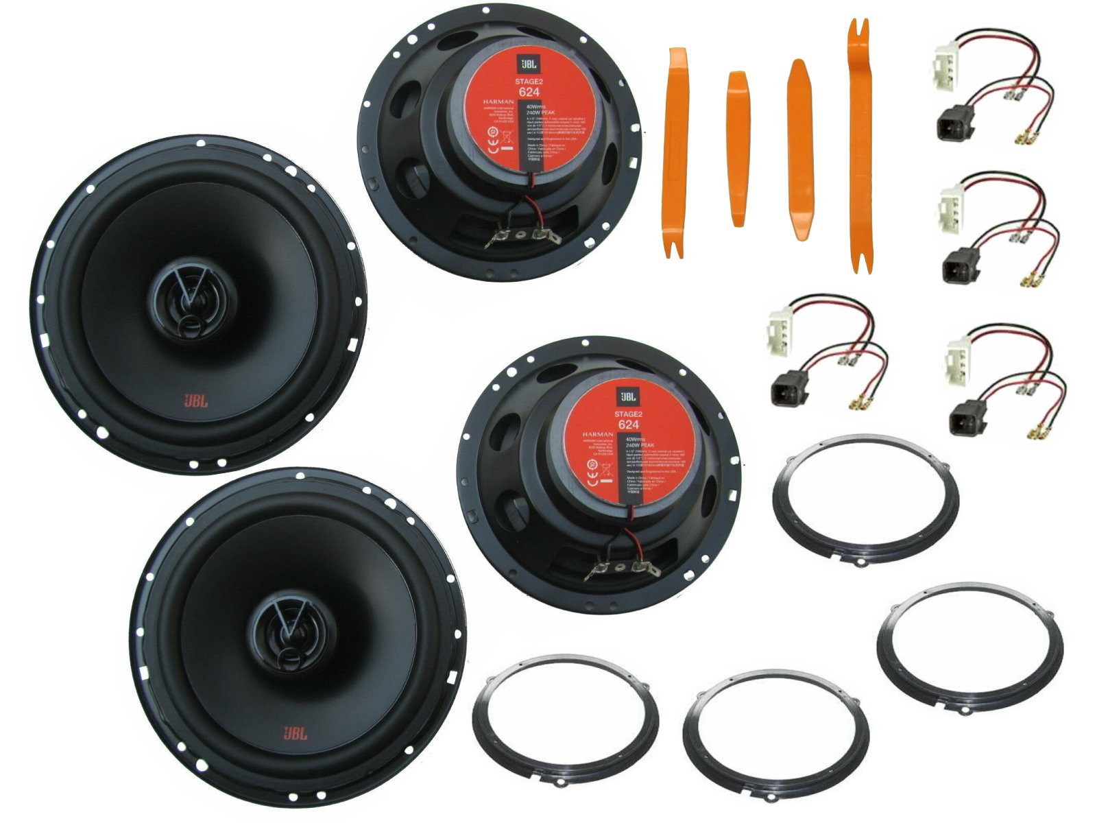 DSX JBL Set für Ford Transit Costum 2G FCC Bj 12-21 Tür vorne hinten Bügel Auto-Lautsprecher ...