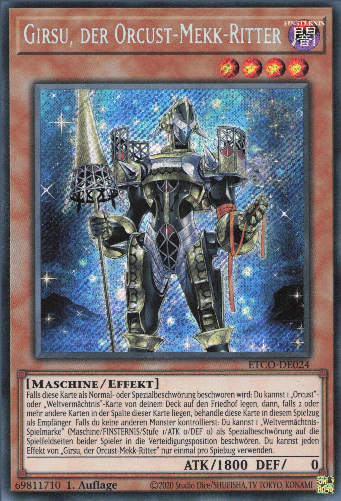 Recollectibles Sammelkarte Yugioh Karte Girsu Der Orcust Mekk Ritter