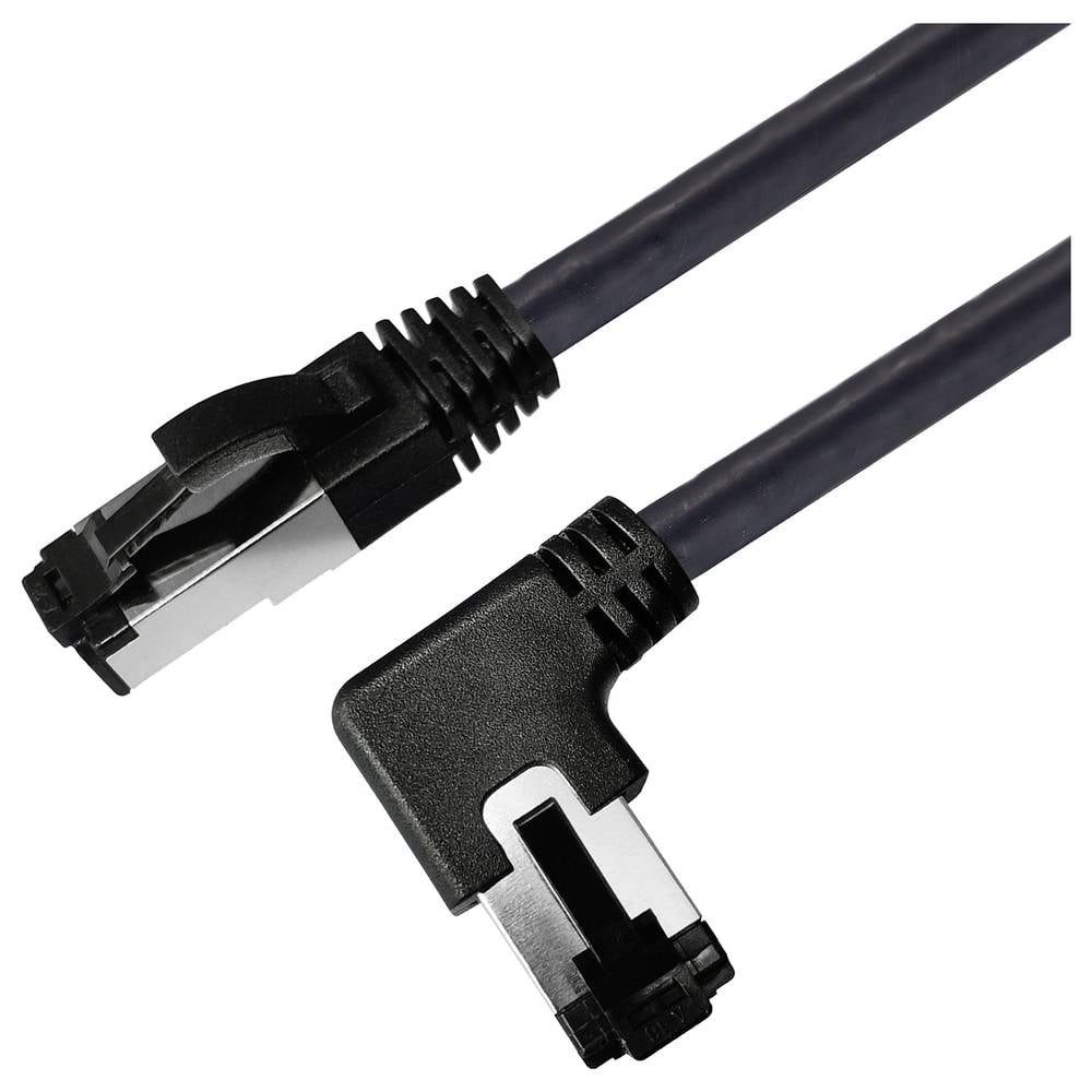 Maxtrack Cat 8.1 Patch Kabel LAN-Kabel, 90° nach links gewinkelt ...