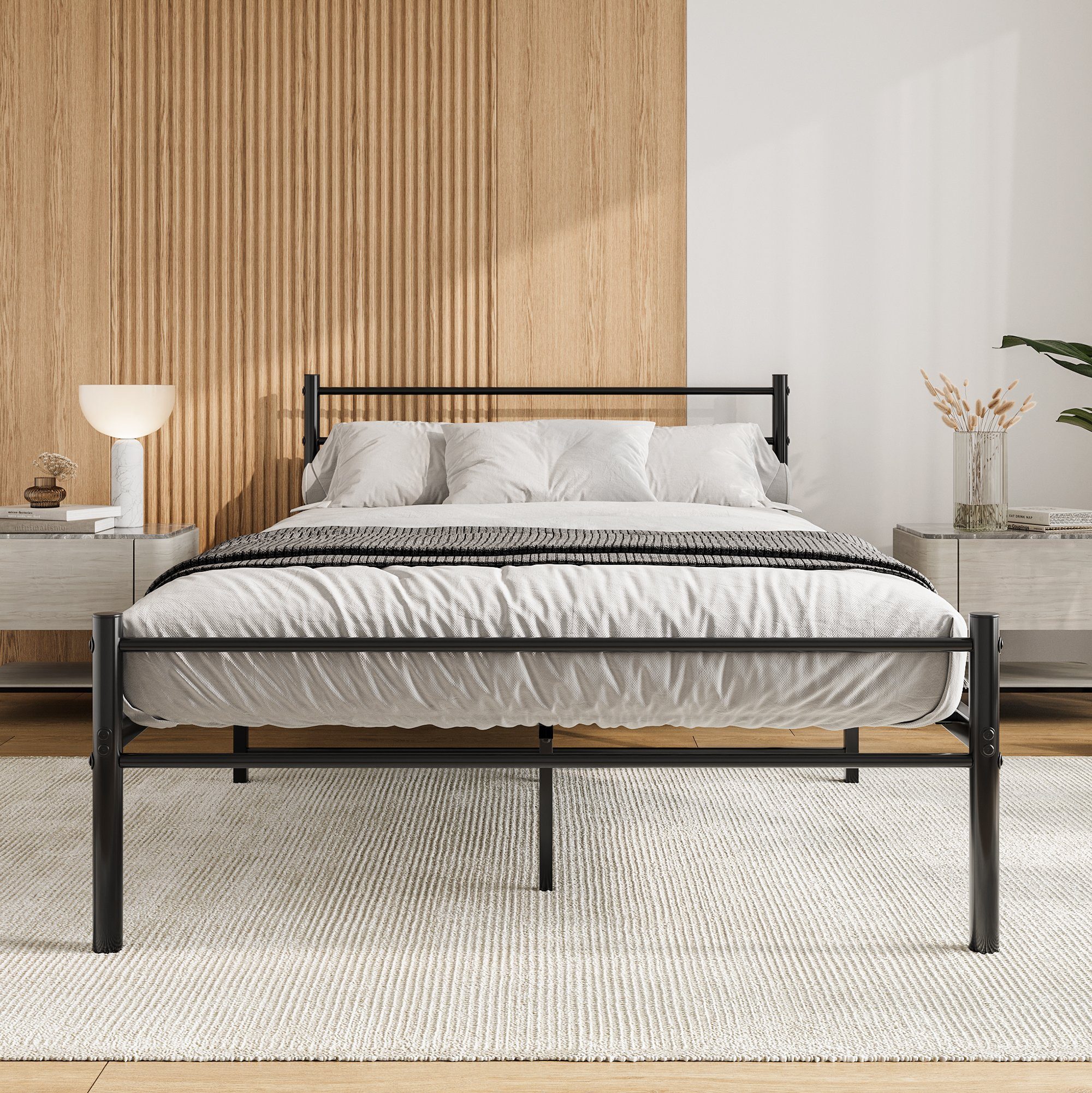 Hauss Sploe Metallbett Metallbett Bettgestelle Doppelbett Gästebett