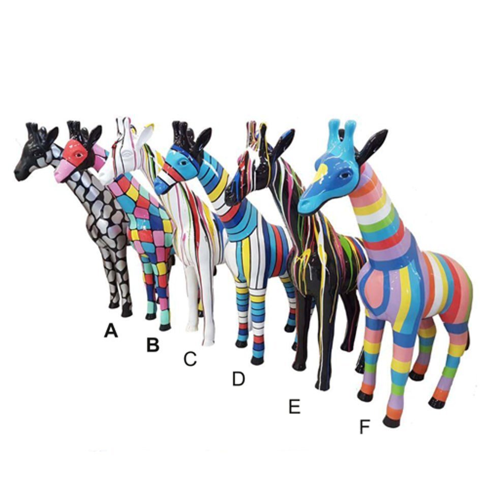 Jvmoebel Skulptur Abstrakte Figur Statue Giraffe Skulptur Deko Garten