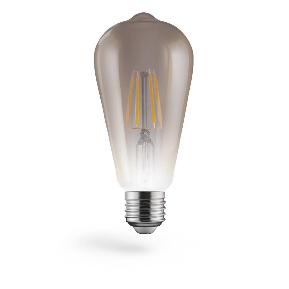 Xavax LED-Leuchtmittel XAVAX LED-Filament, E27, 430lm 6W, Vintage-Lampe Edison-Kolben, War...