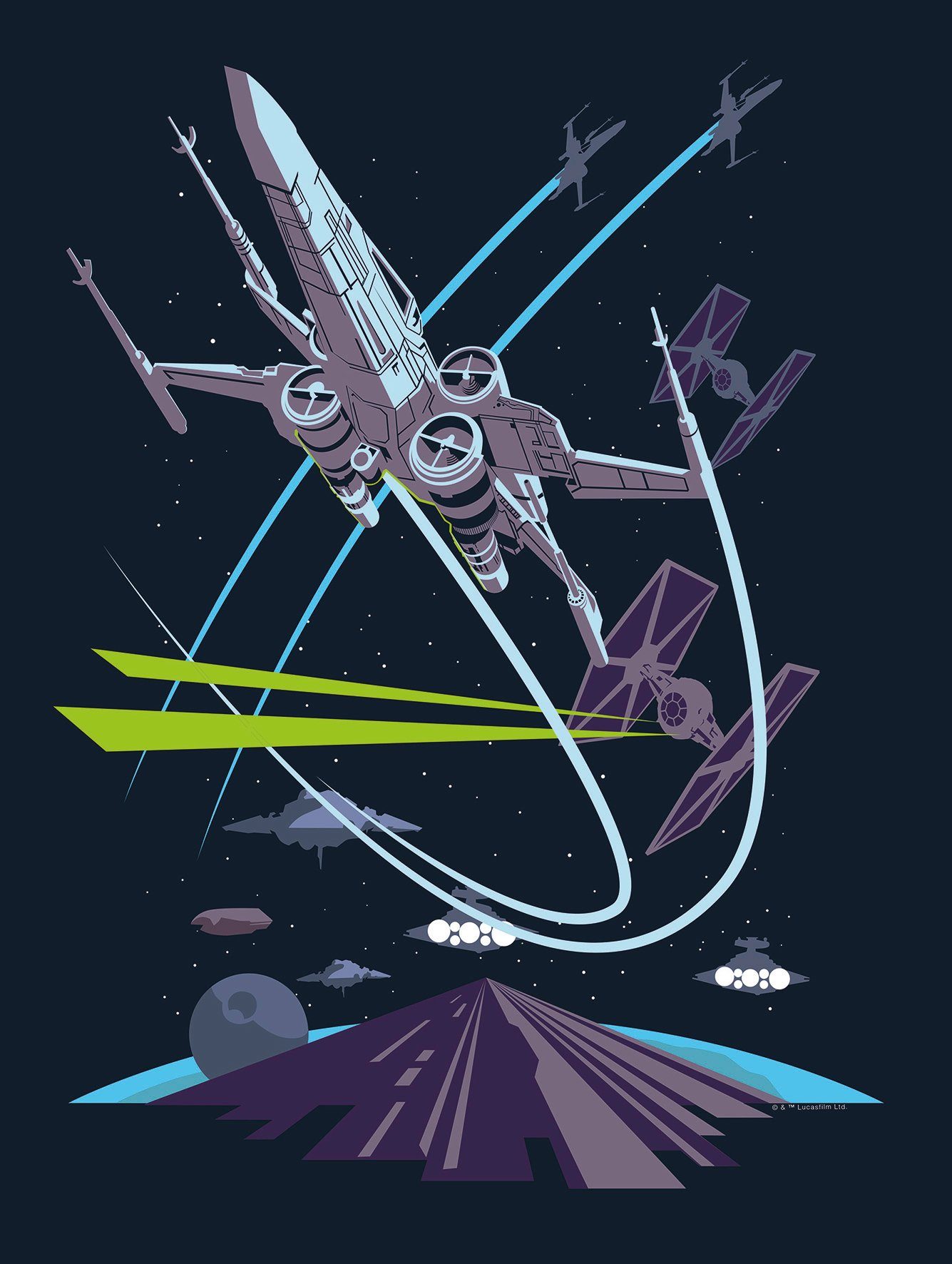 Komar Poster Star Wars Classic Vector X-Wing, Star Wars