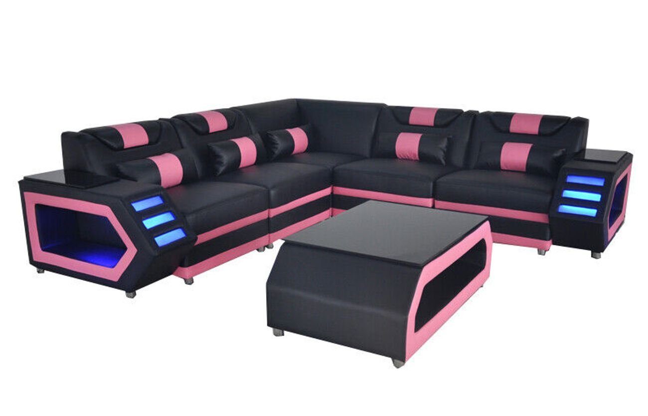 Jvmoebel Ecksofa Komplett Set Garnitur Eckcouch Ecksofa Couch