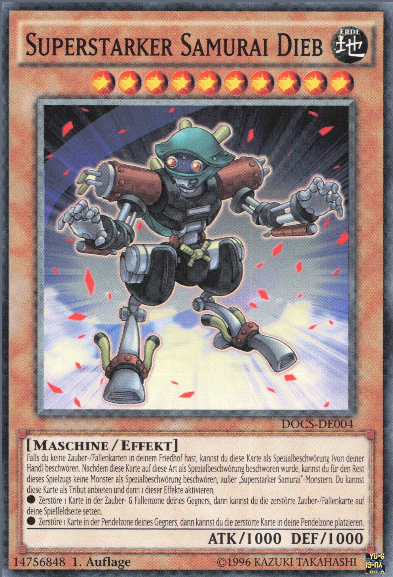 ReCollectibles Sammelkarte YuGiOh Karte Superstarker Samurai Dieb, Yu-Gi-Oh! Karte DOCS-DE004 Common