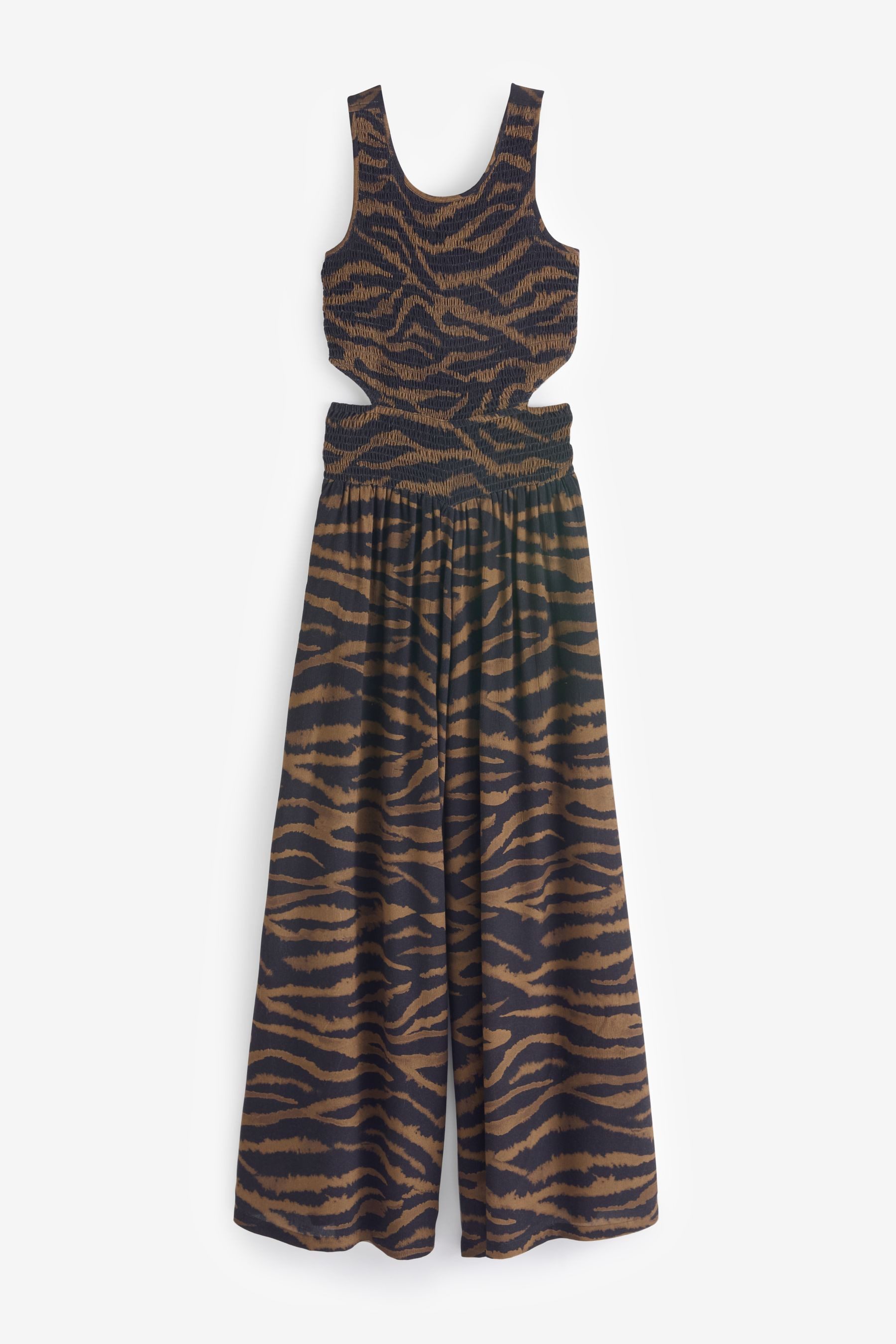 Next Jumpsuit Gesmokter Jumpsuit Mit Print 1 Tlg Bunt