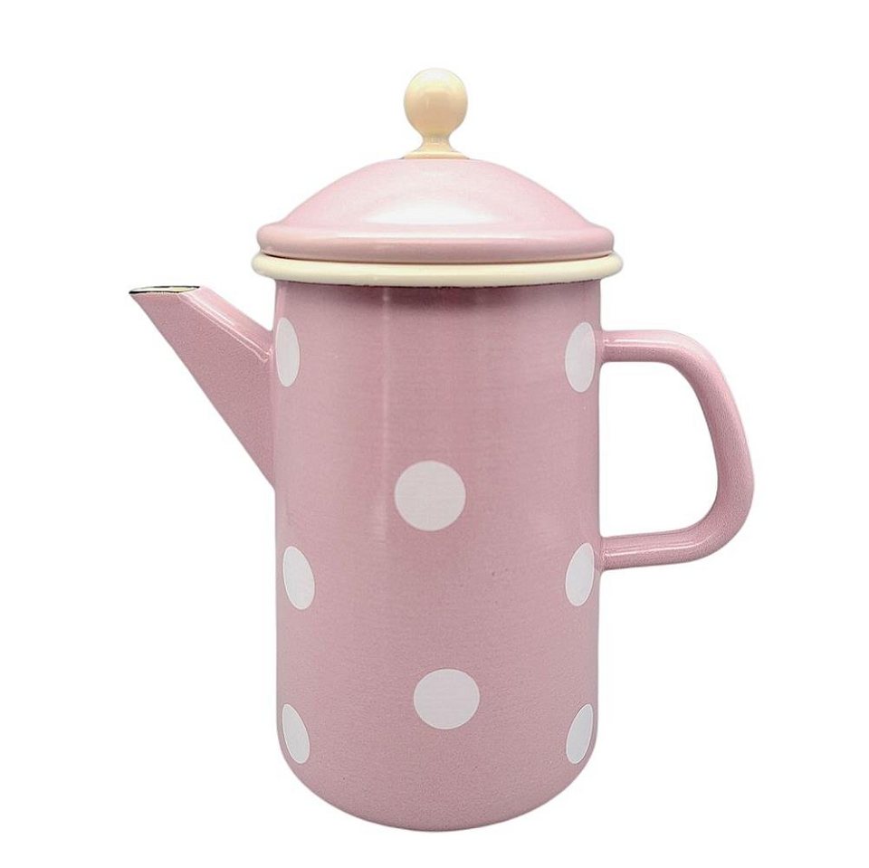 Linoows Kanne Emaille Kaffeekanne Deckelkanne Henkelkanne 16 L 1