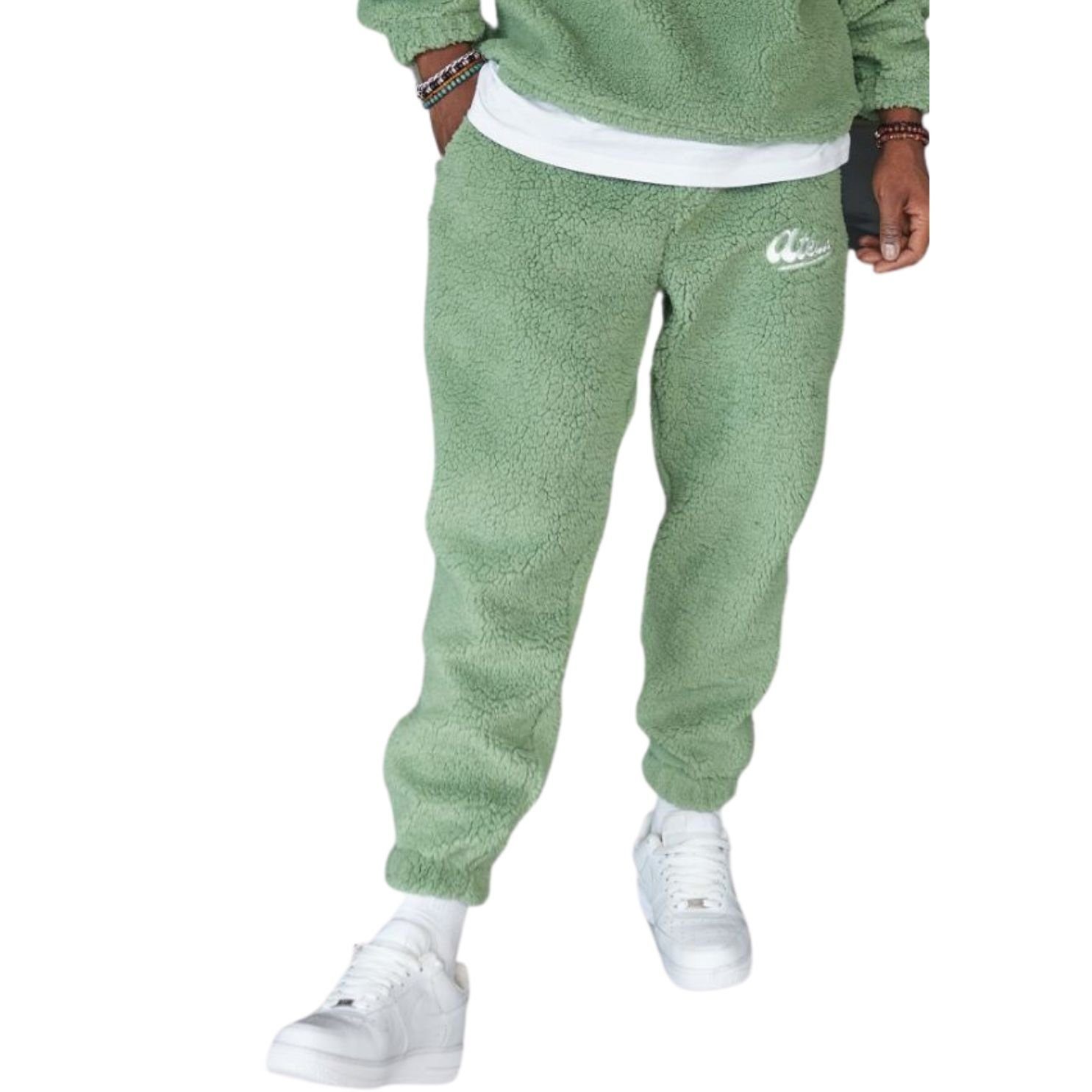 OSSY HOMER Jogginghose Teddy Hose Teddyfell Oversize Jogginghose