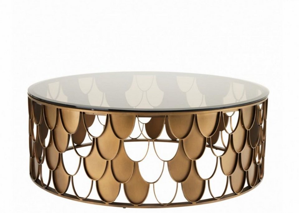 Casa Padrino Couchtisch Art Deco Luxus Designer Couchtisch Antik Kupfer