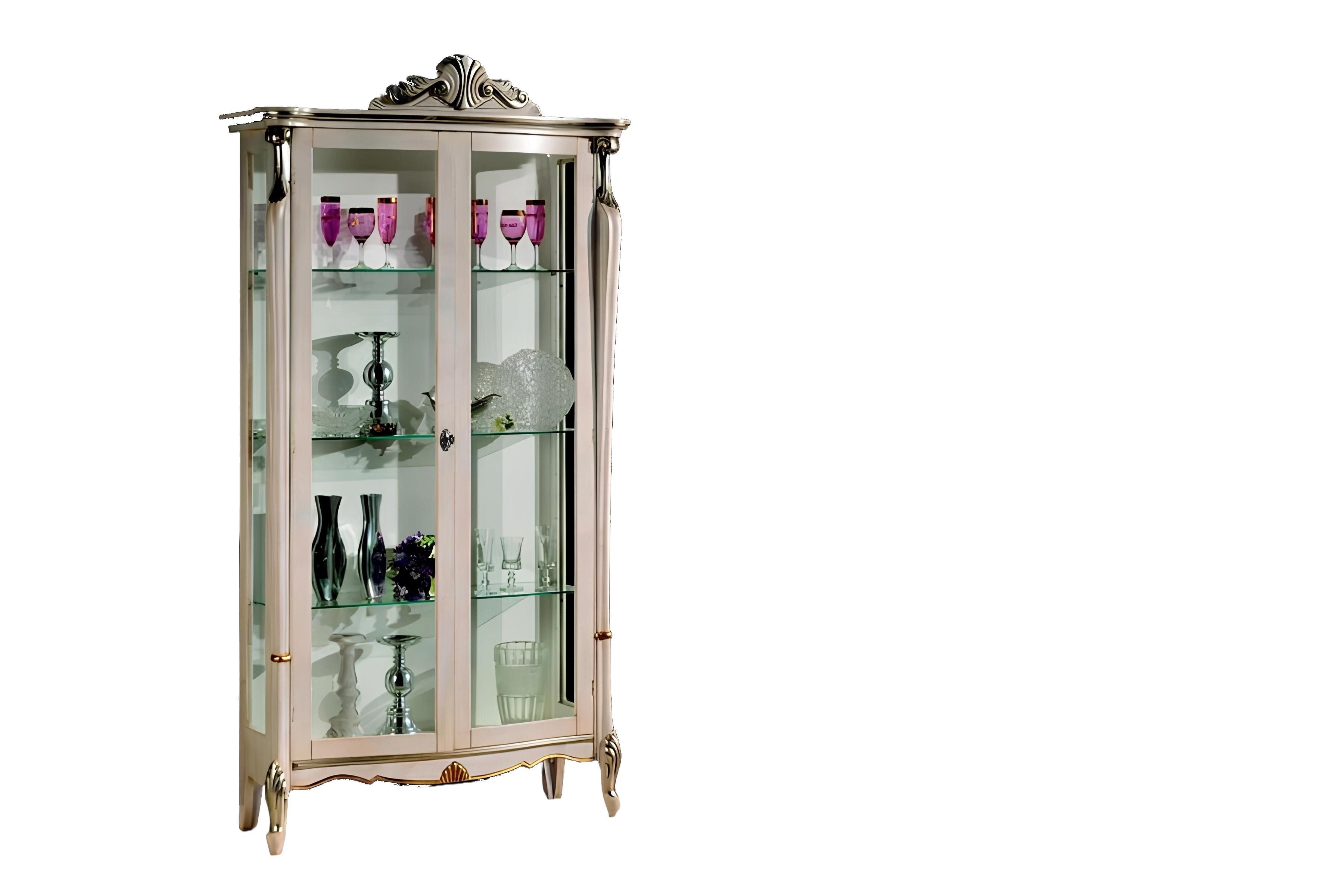 Jvmoebel Vitrine Design Möbel Holz Klassischer Barock Vitrine Schrank
