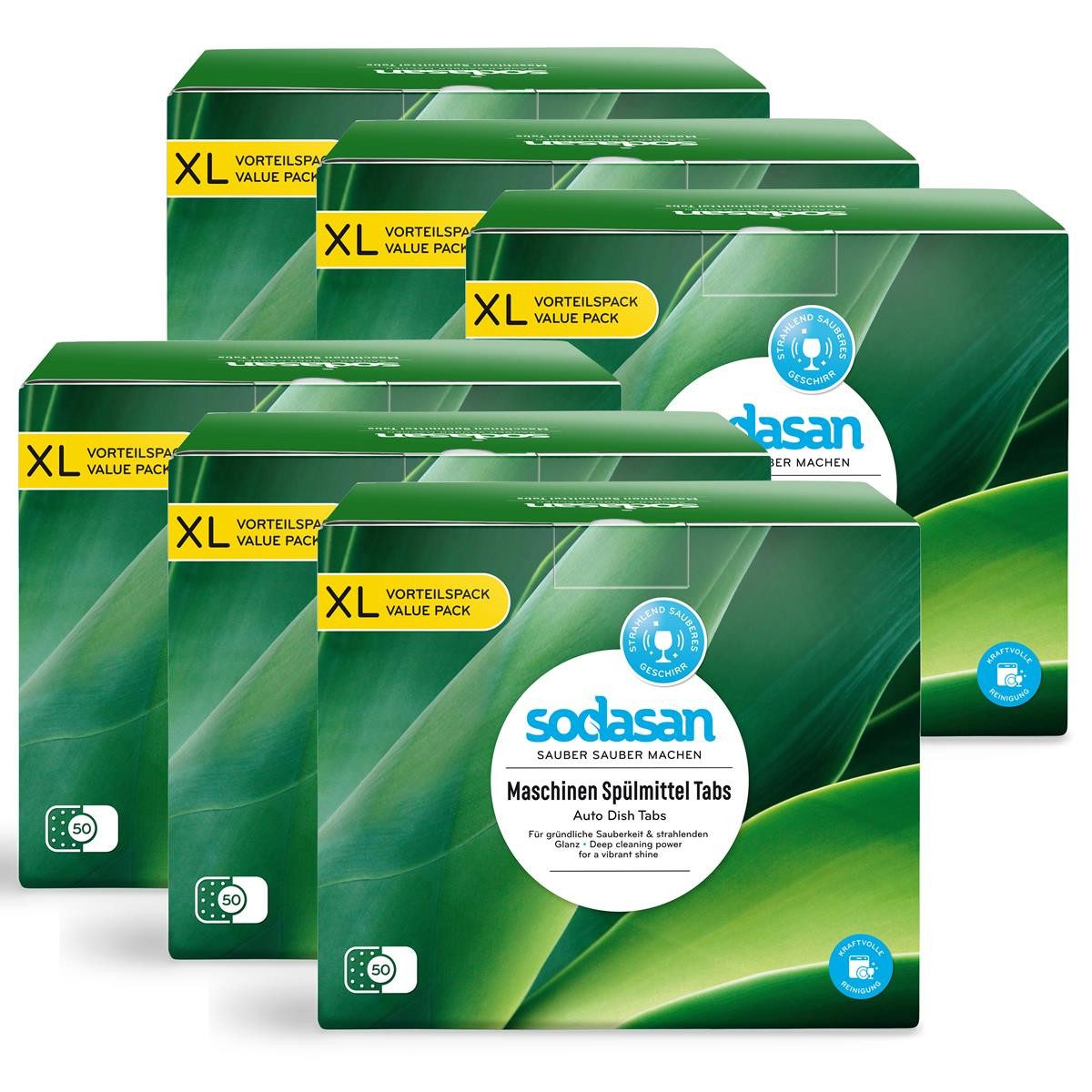 Sodasan Sodasan Maschinen Spülmittel Tabs XL 1kg für gründliche Sauberkeit (6e Spülmaschinenreiniger