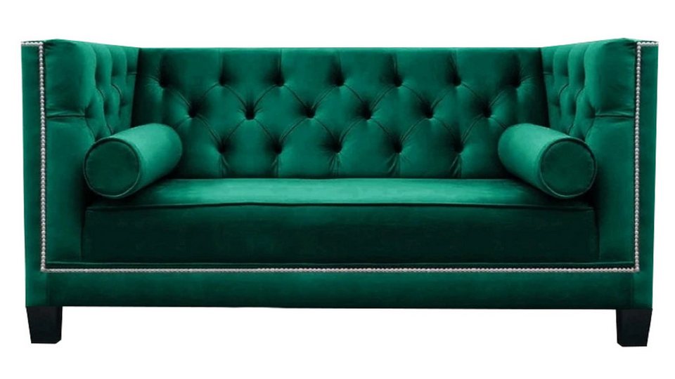 Jvmoebel 2 Sitzer Grün Sofa Zweisitzer Couch Chesterfield Modern Luxus