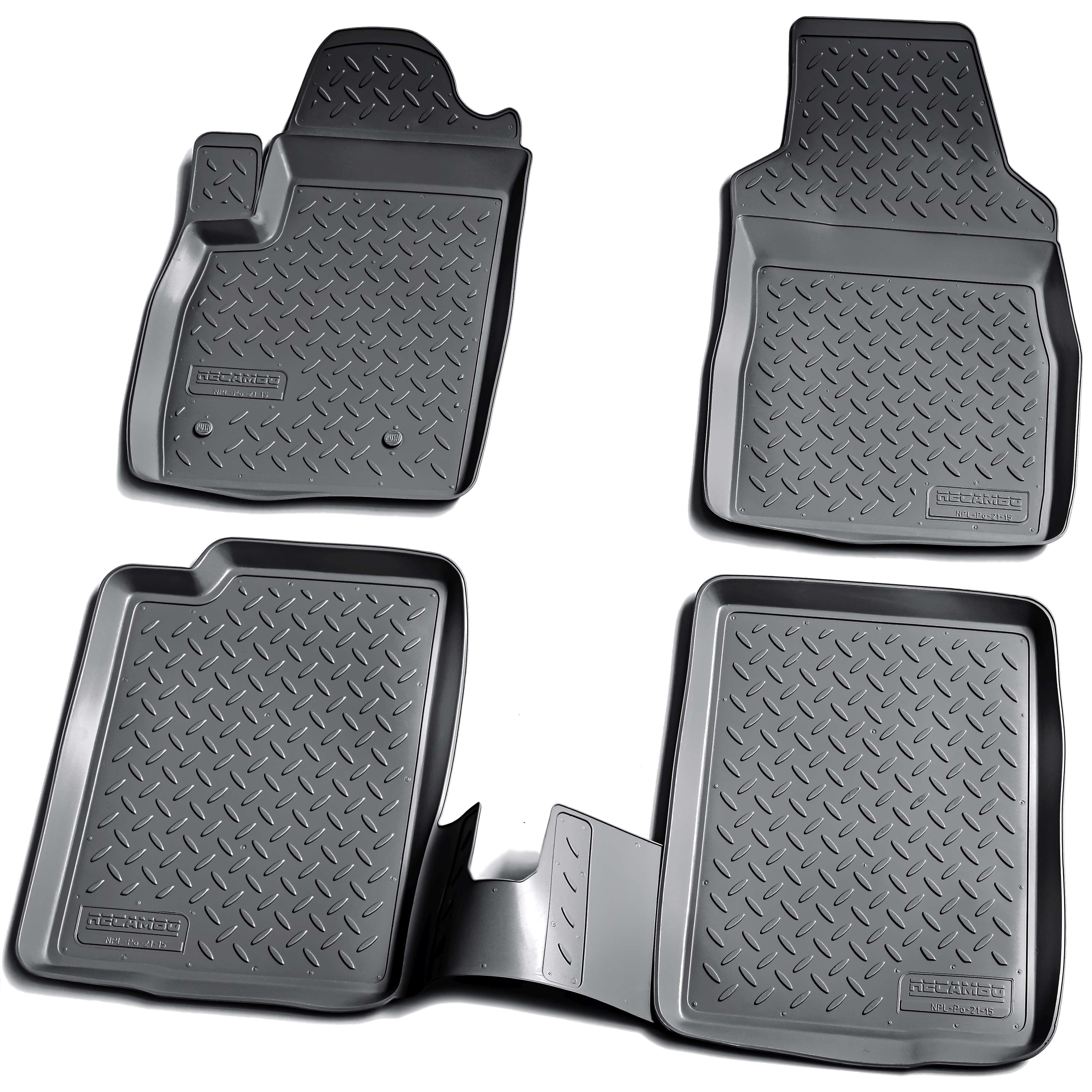 RECAMBO Auto-Fußmatten Gummimatten für FIAT Panda, Typ 169, BJ 2003-2012, Antirutschmatte, Auto ...