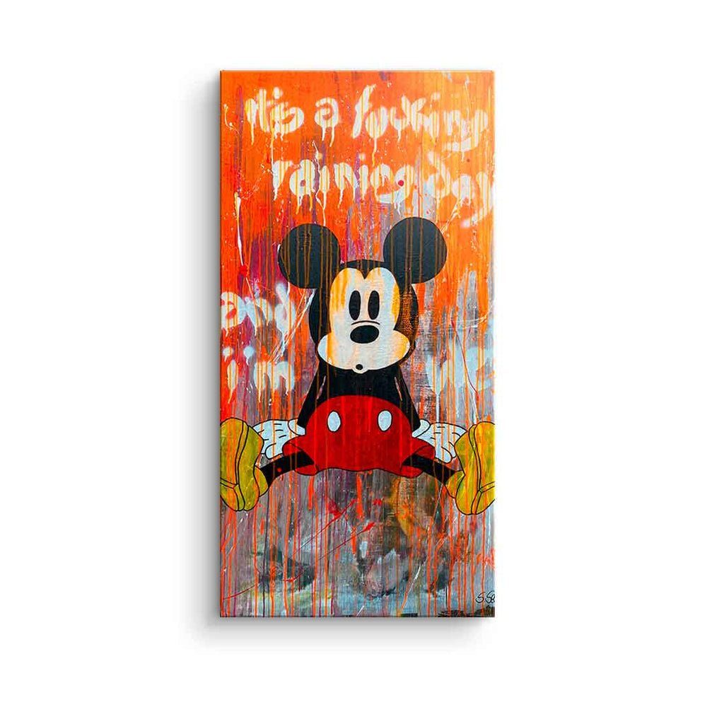 Dotcomcanvas® Leinwandbild Raining Day Micky Maus Leinwandbild