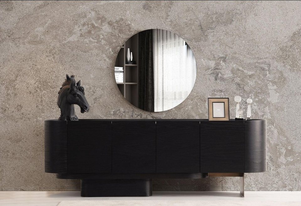 Jvmoebel Esszimmer Set Schwarze Esszimmer Möbel Stilvolle Anrichte Mit