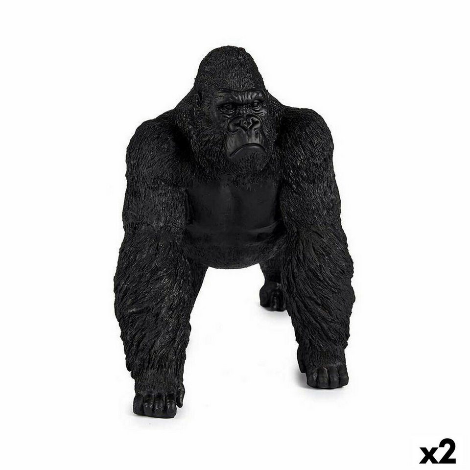 T Decor Dekoobjekt Deko Figur Gorilla Schwarz 20 X 27 X 34 Cm 2 Stück