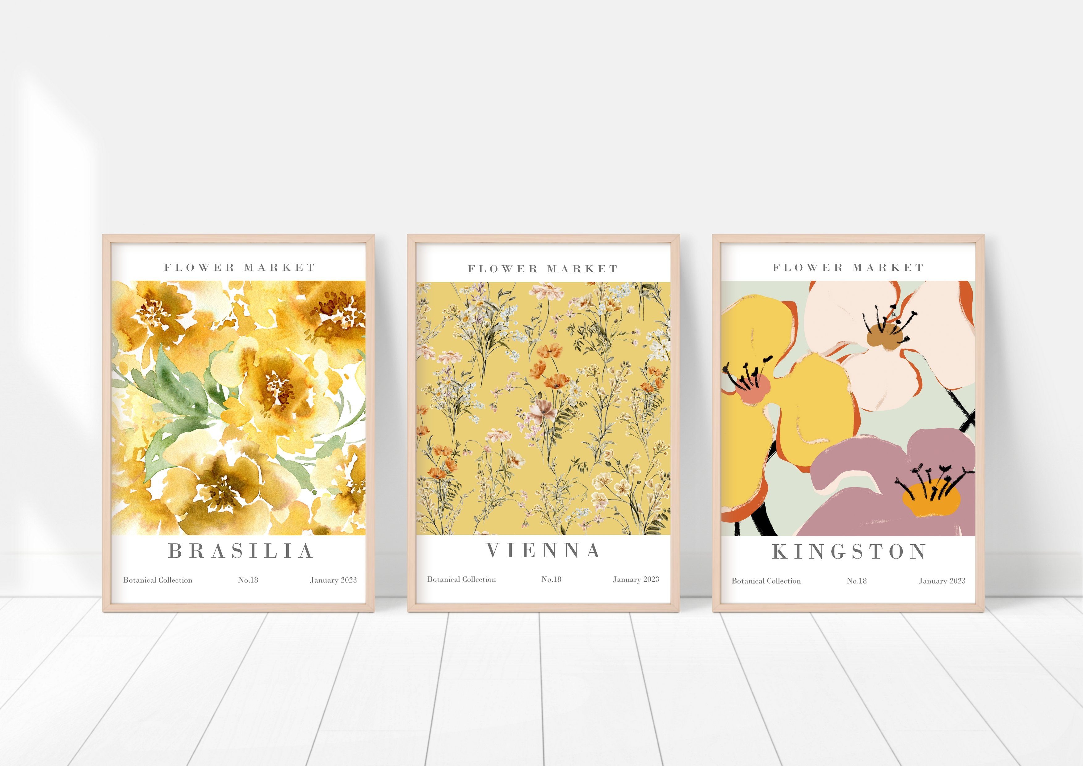 Homestyle Accessoires Poster Bilder Wandbilder Bilderset Flower Market