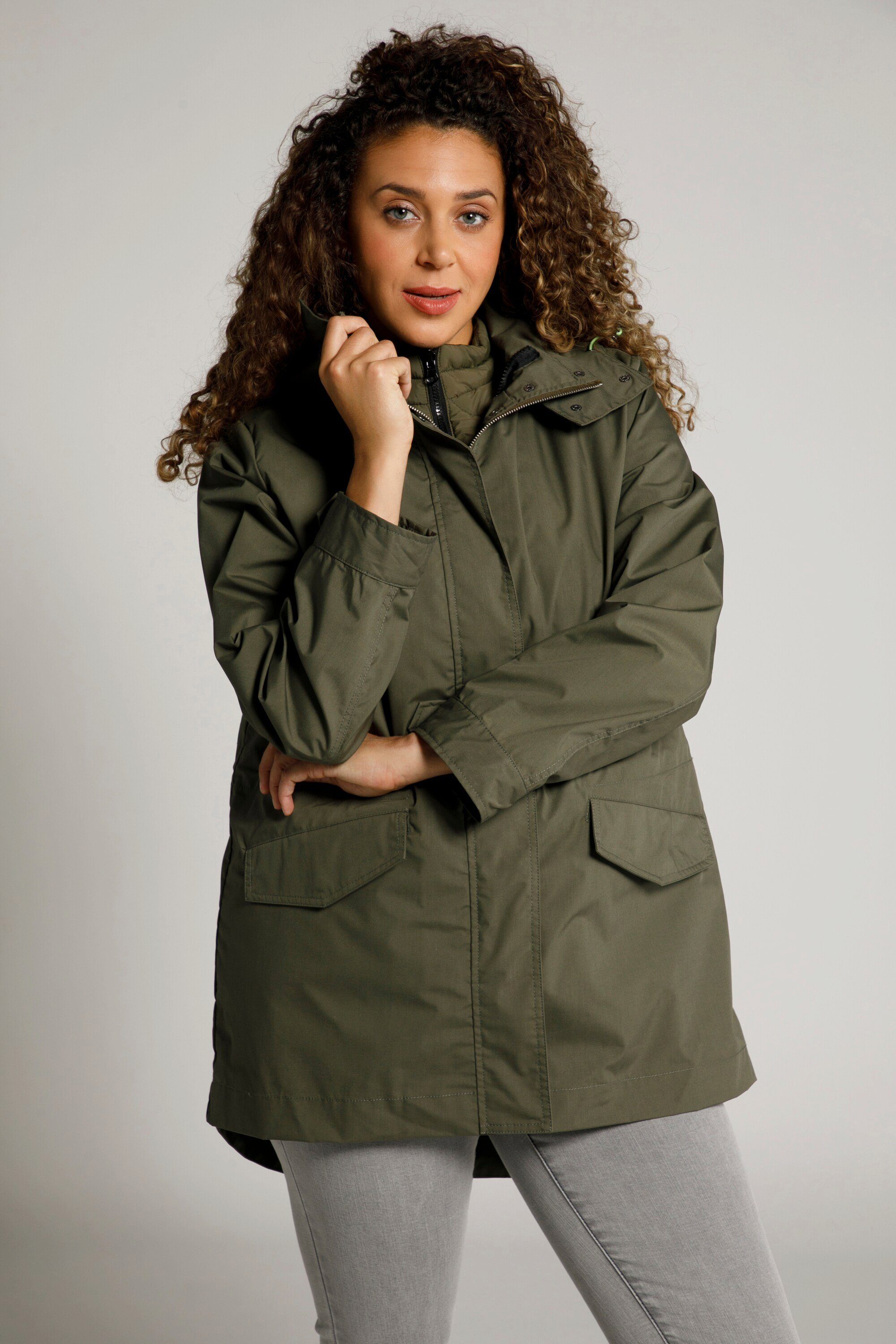 Ulla Popken Parka 3 In 1 Funktionsjacke Steppweste Kapuze