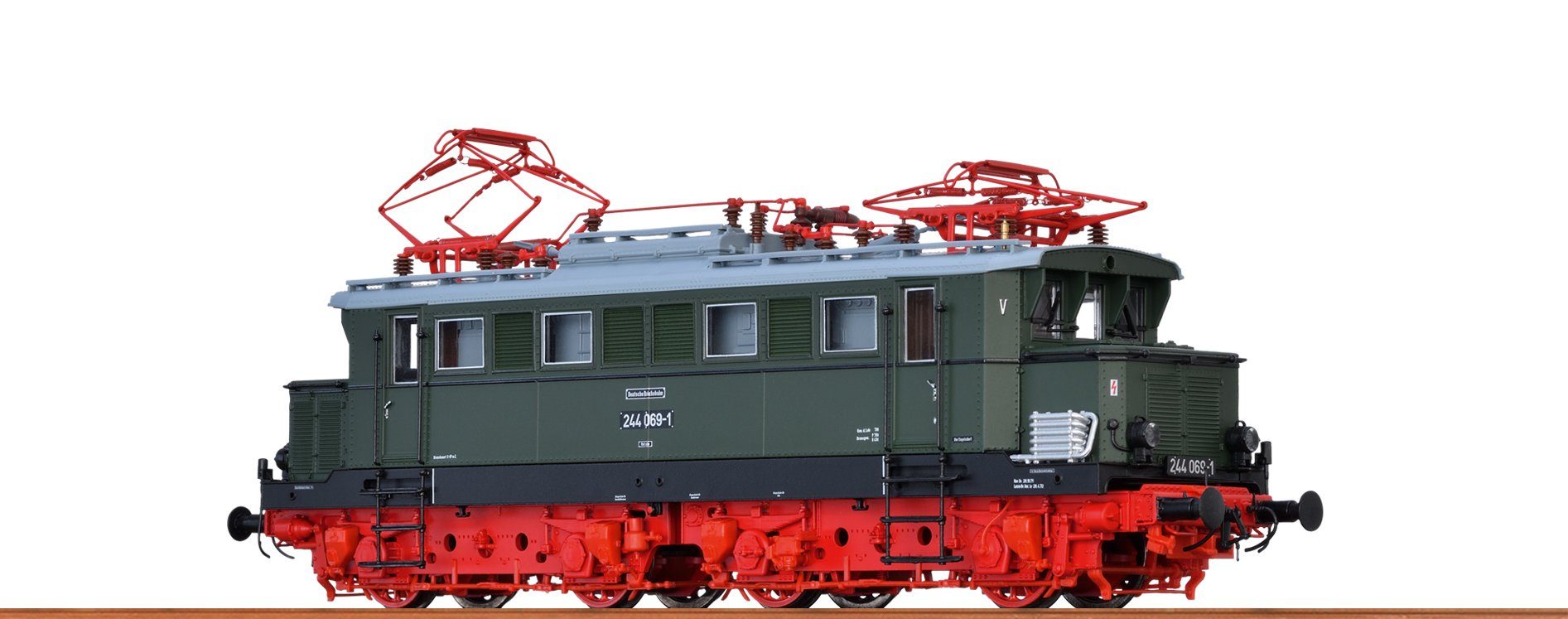 Brawa Elektrolokomotive BRAWA 43419 Spur H0 E-Lok BR244 DR, IV, AC Dig EXTRA