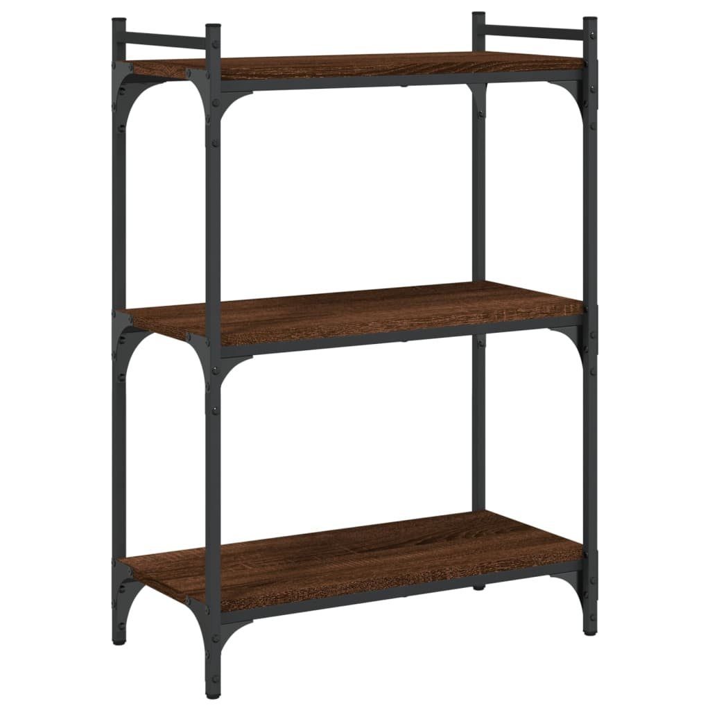 vidaXL Bücherregal NA Bücherregal 3 Böden Braun Eichen-Optik 40x30x86cm ...