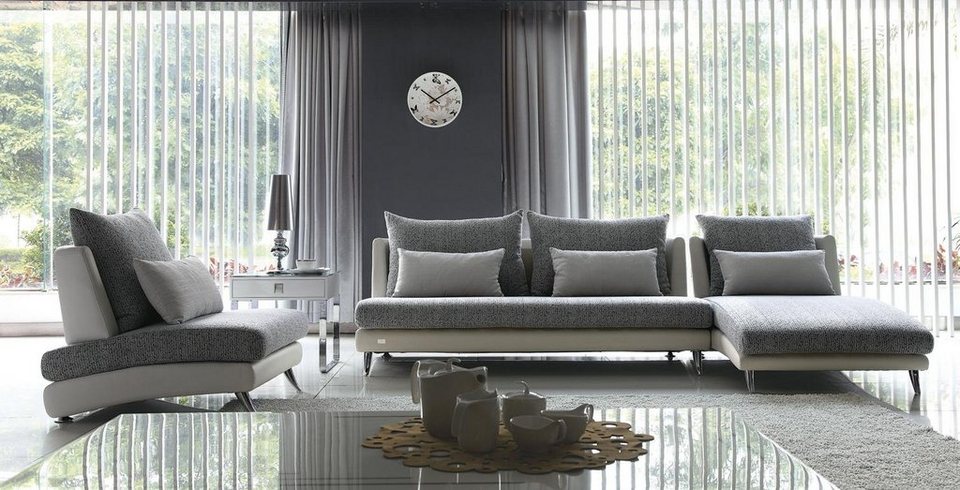 Jvmoebel Ecksofa Moderne Design Polster Couch 155x390cm Stoff Textil