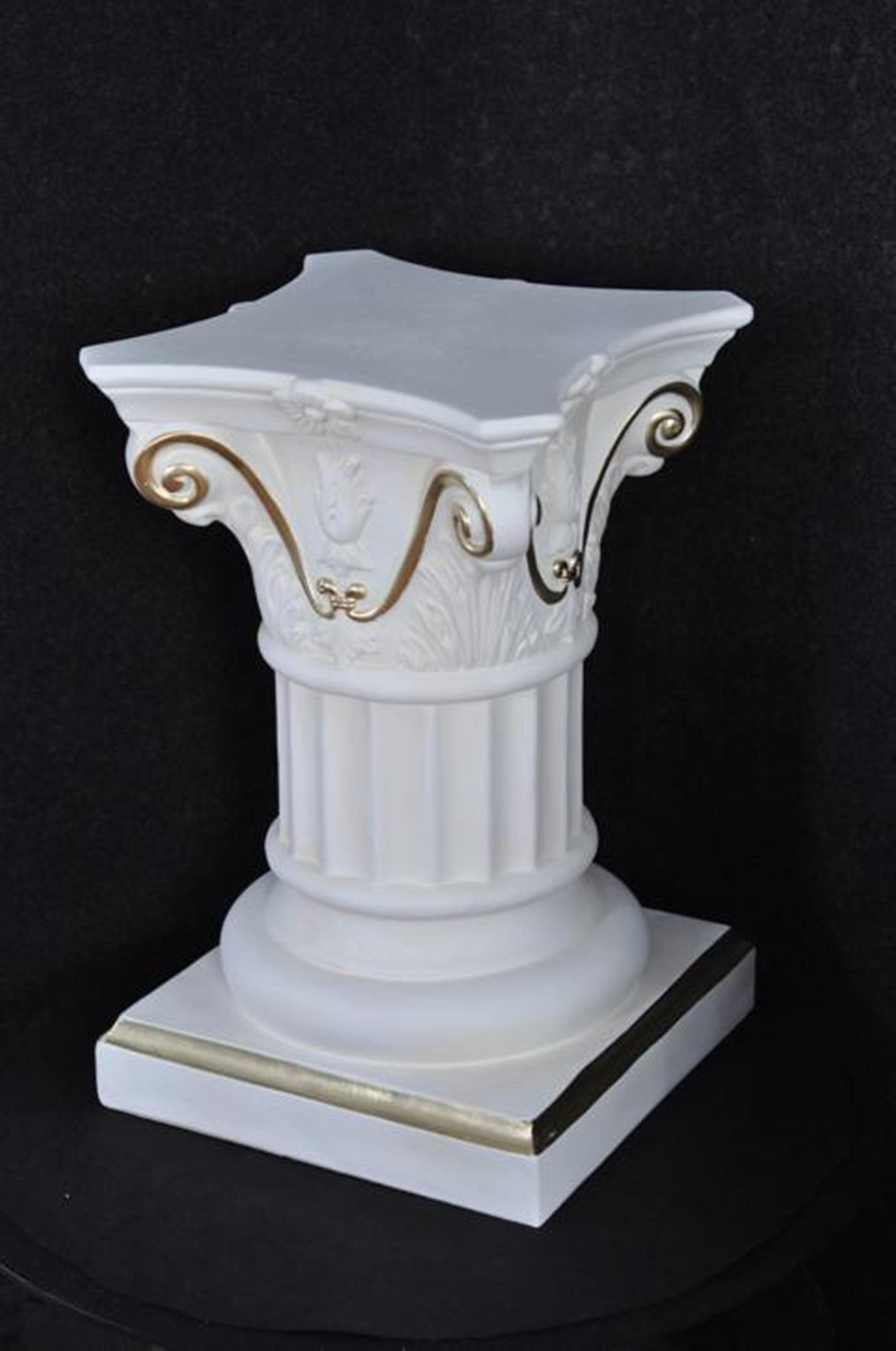 Jvmoebel Skulptur Medusa Säule Römische Säulen Marmor Skulptur Figur
