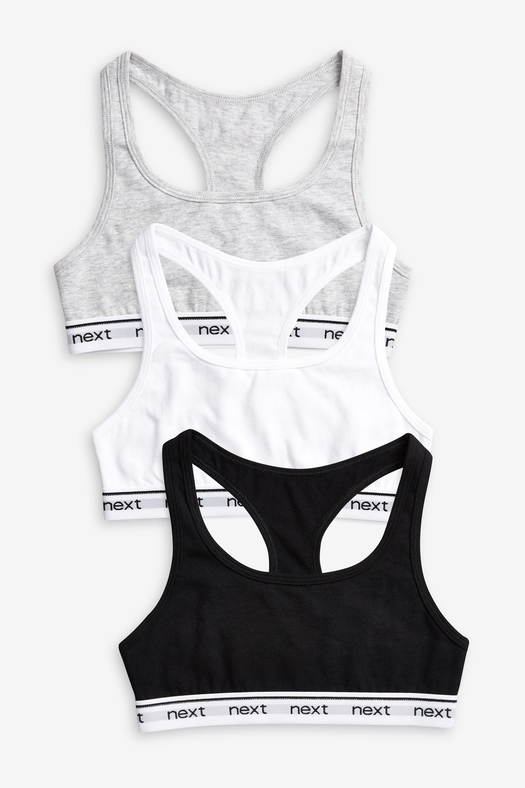 Next Crop Top 3er Pack Kurztops Mit Ringerrücken 3 Tlg