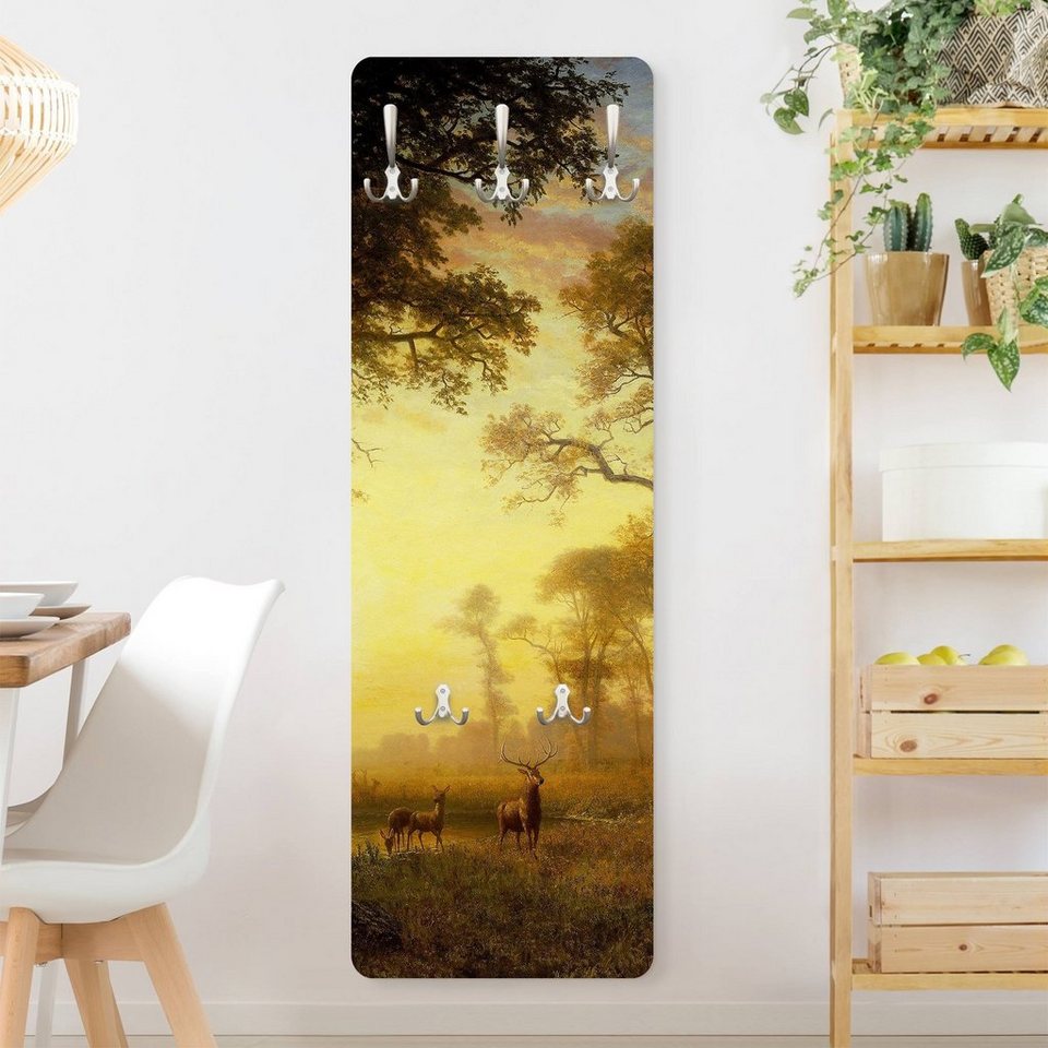 Bilderdepot24 Garderobenpaneel Design Wald Natur Tiere Albert Bierstadt