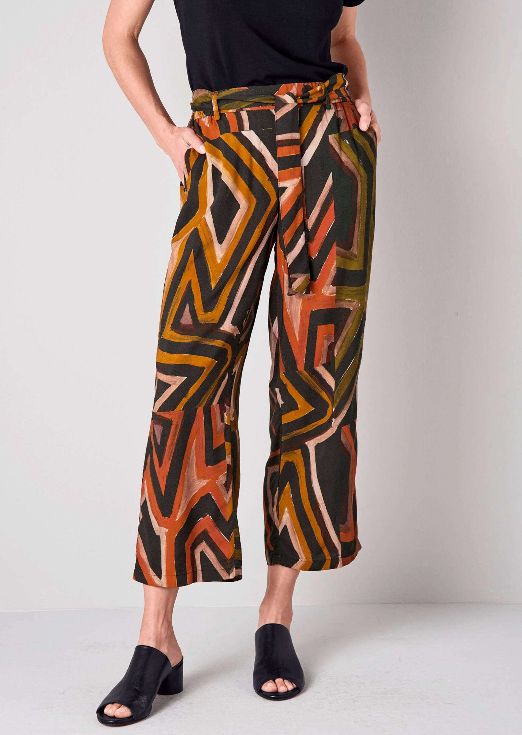 Alba Moda Schlupfhose Culotte mit Ethno-Druckdessin