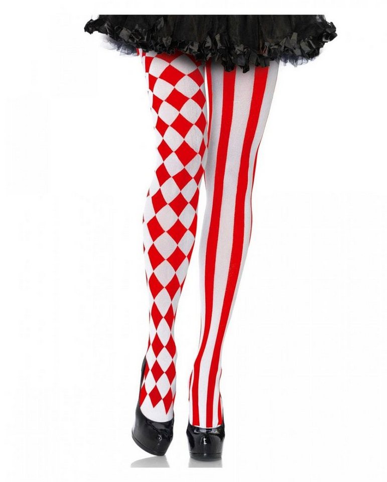 Leg Avenue Kostüm Rot Weiße Clowns Strumpfhose Für Damen« Online