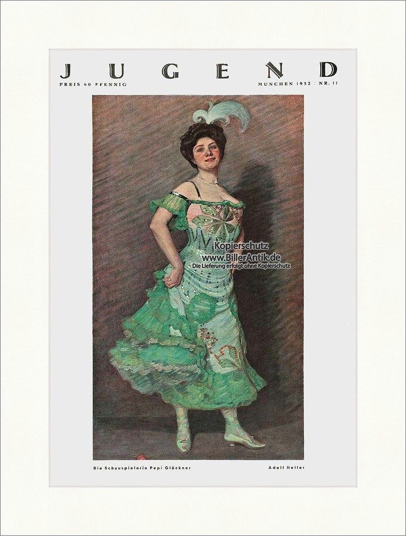 Kunstdruck Titelseite der Nummer 11 von 1932 Adolf Heller Josefine ...