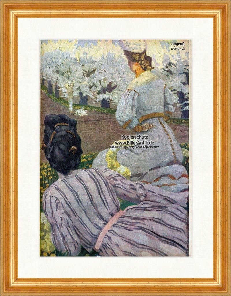 Kunstdruck Titelseite der Nummer 26 von 1908 Reinhold Max Eichler Blume ...
