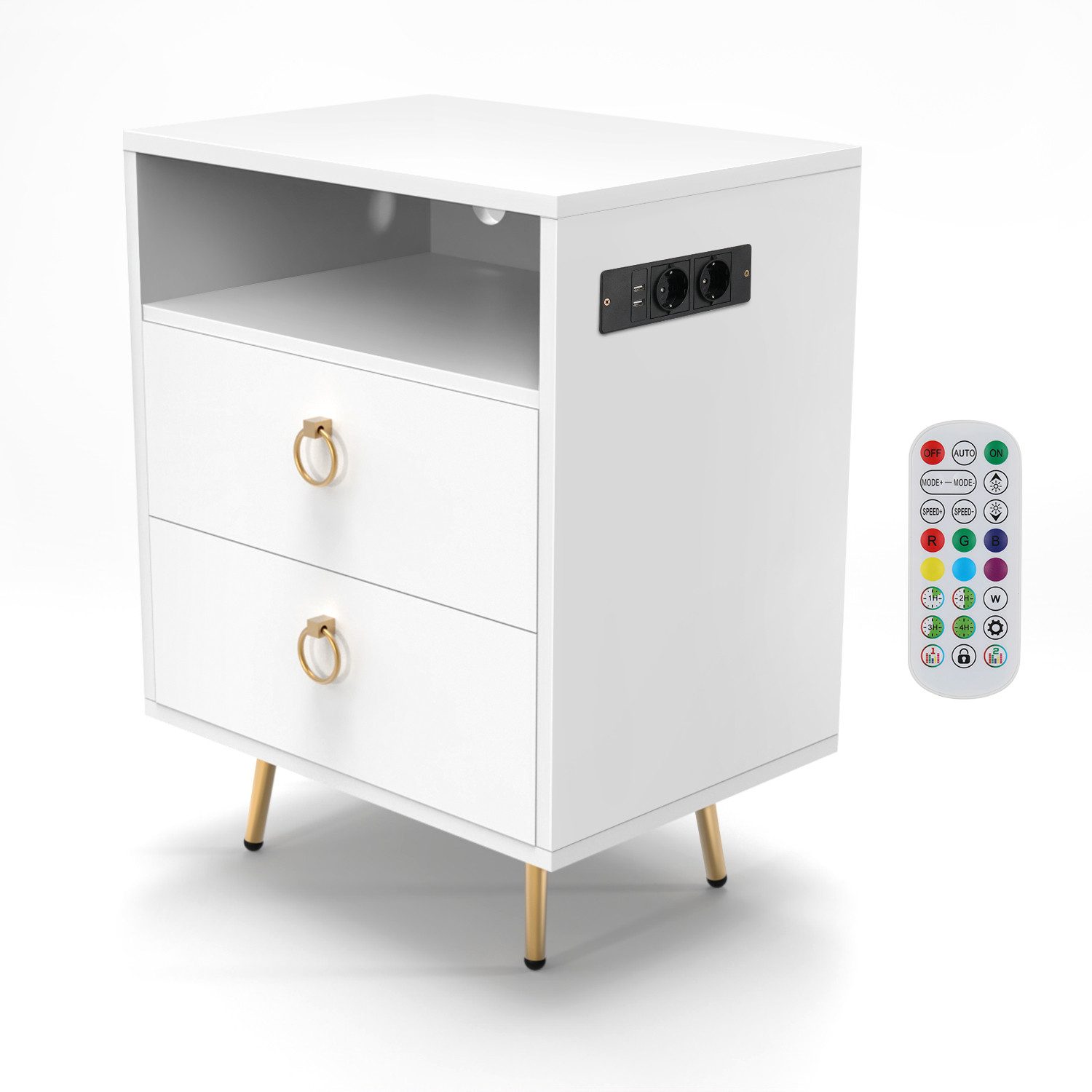 Lovonlive Nachttisch Led Nachttische Mit Ladefunktion And Usb