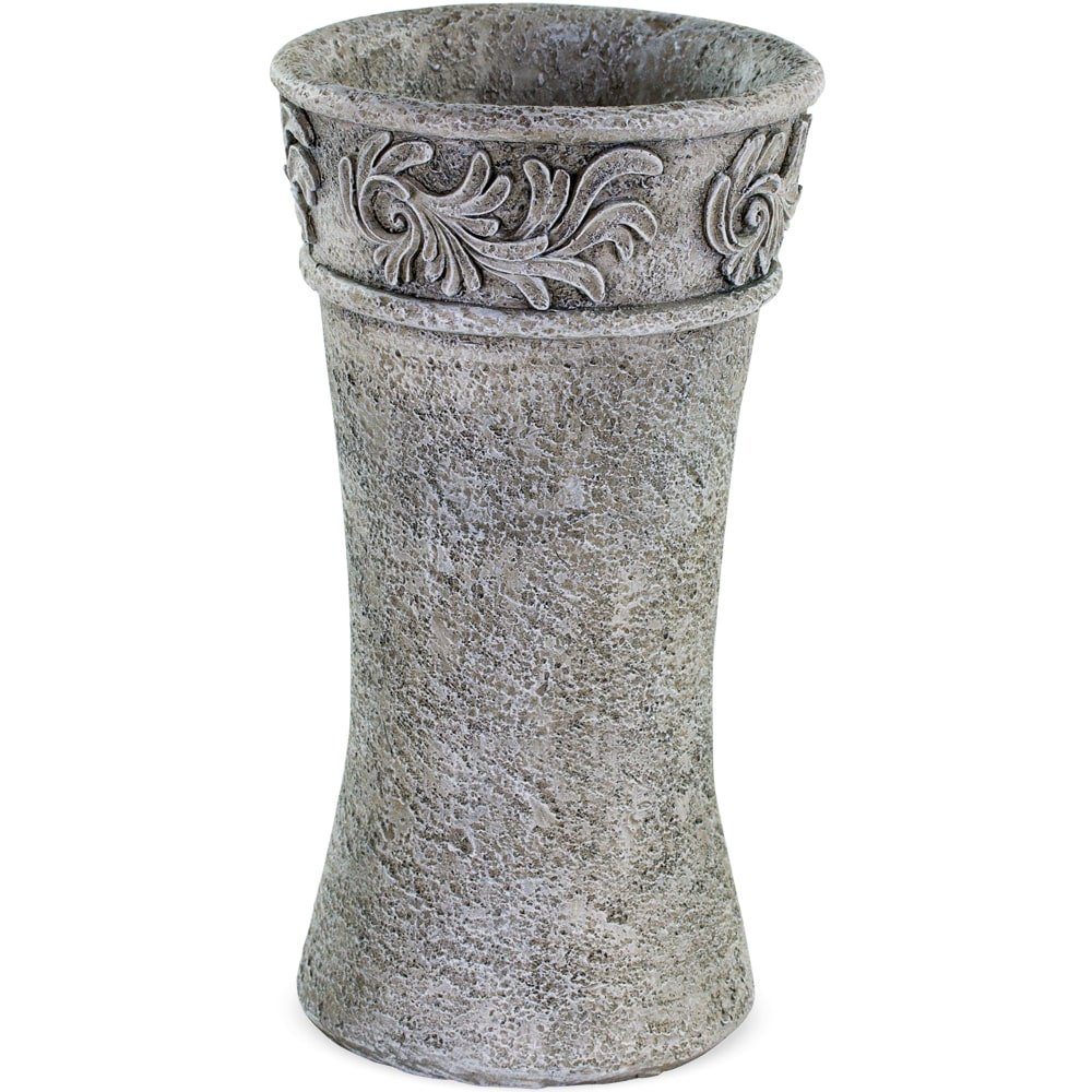 Matches21 Home And Hobby Dekovase Kunststein Grab Vase Zum Stellen Rund