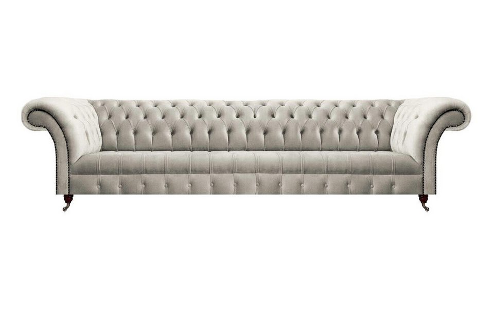 Jvmoebel Chesterfield Sofa Weiß Chesterfield Sofa Viersitzer Couch
