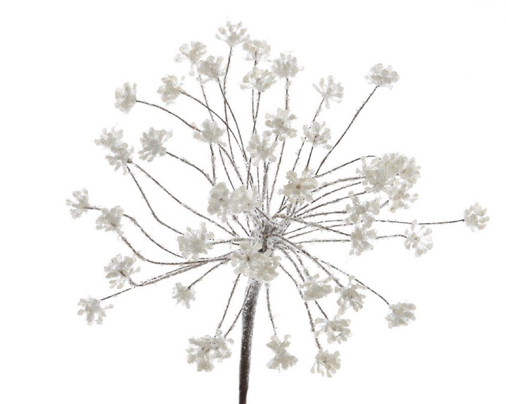 Kunstblume Dekoblüte Weiß Bärenklau Frost Tischdeko Kaemingk