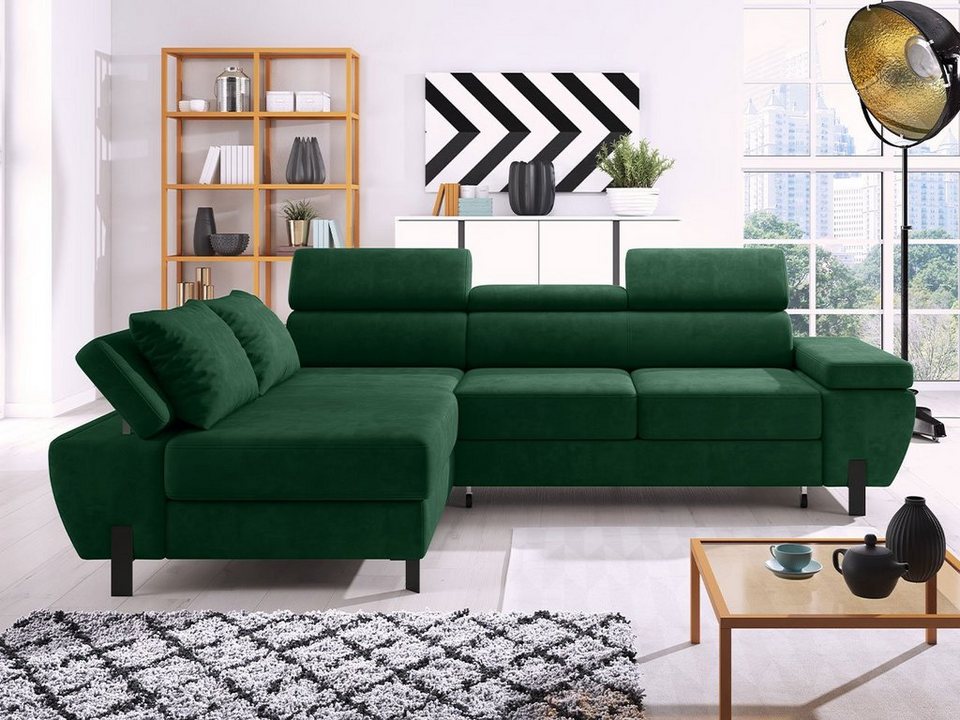 Mirjan24 Ecksofa Molina Mini Mit Schlaffunktion Und Bettkasten L Form
