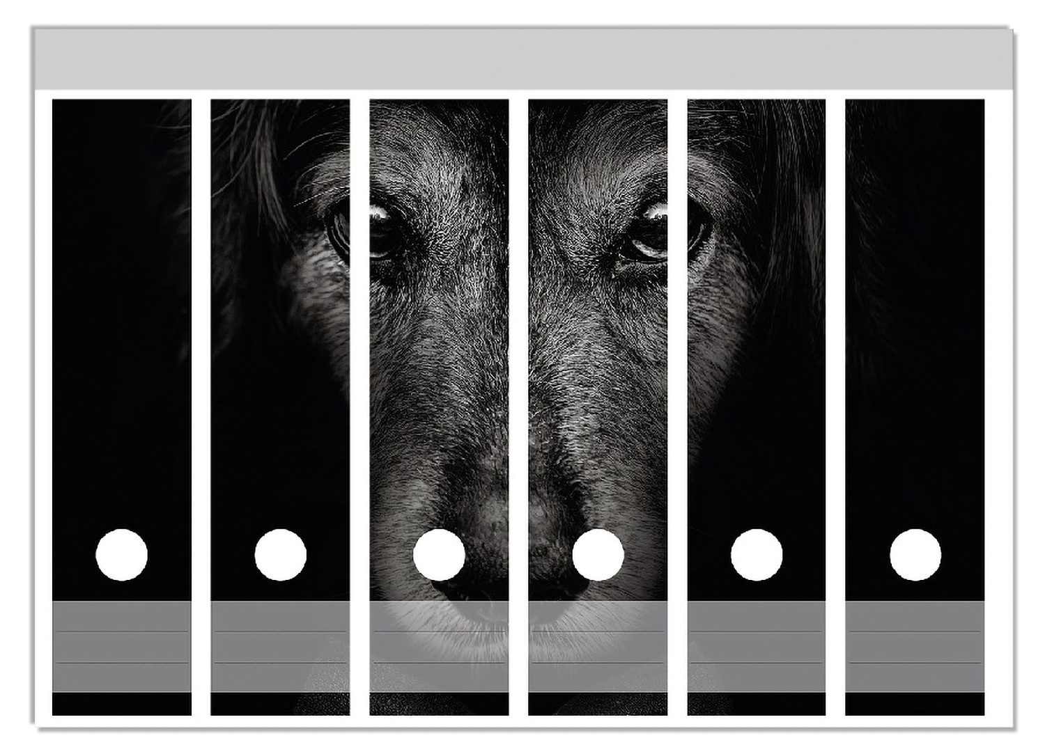 Wallario Etiketten Eleganter Hund Mit Zylinder In Schwarz Weiß