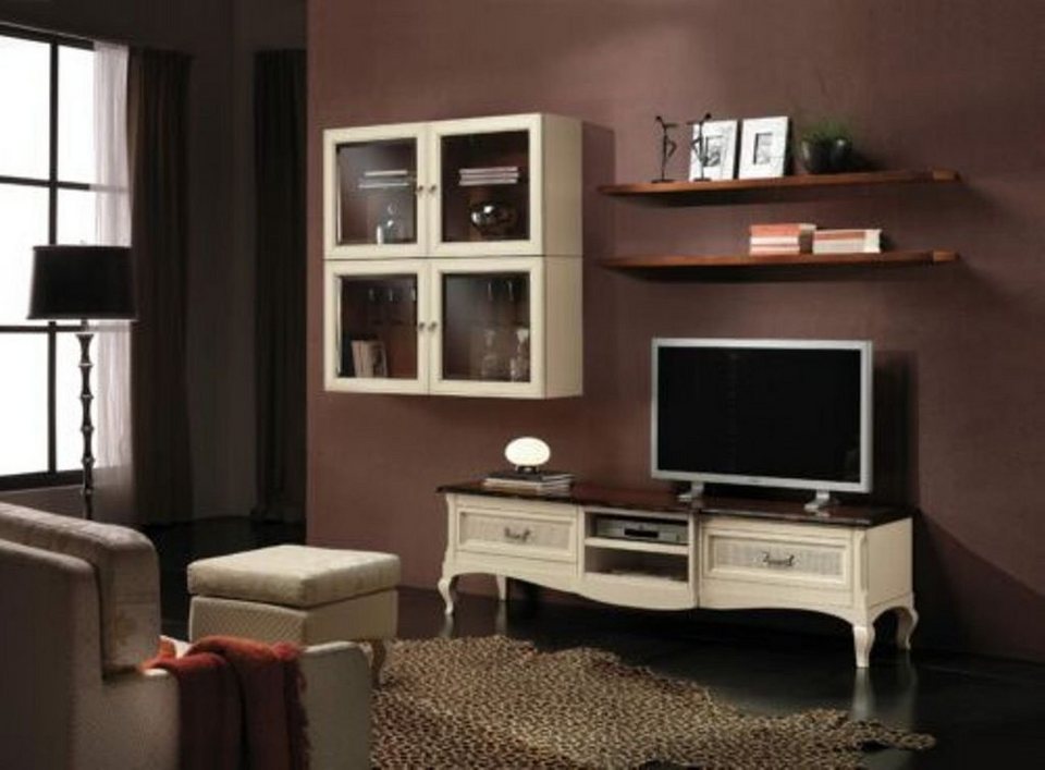 Jvmoebel Wohnzimmer Set Wohnwand Set 7tlg Wohnzimmer Rtv Vitrine