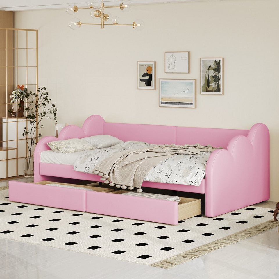 Redom Polsterbett Daybett Kinderbett Schlafsofa Mit Rückenlehne Und