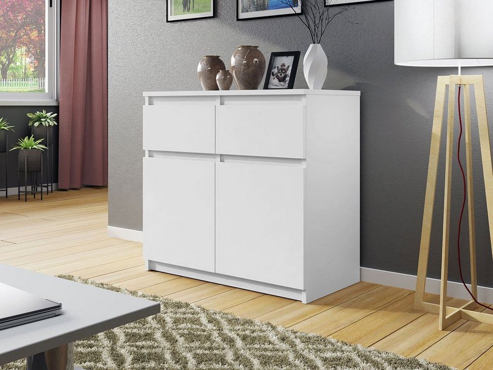 Mirjan24 Kommode Pateni 2d2s Sideboard Mit Schubladen Und Türen