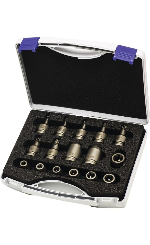 ASW Stecknuss Kraftsteckschlüsselsatz 720 E/TX 16 16-teilig 1/2 ″ T/E