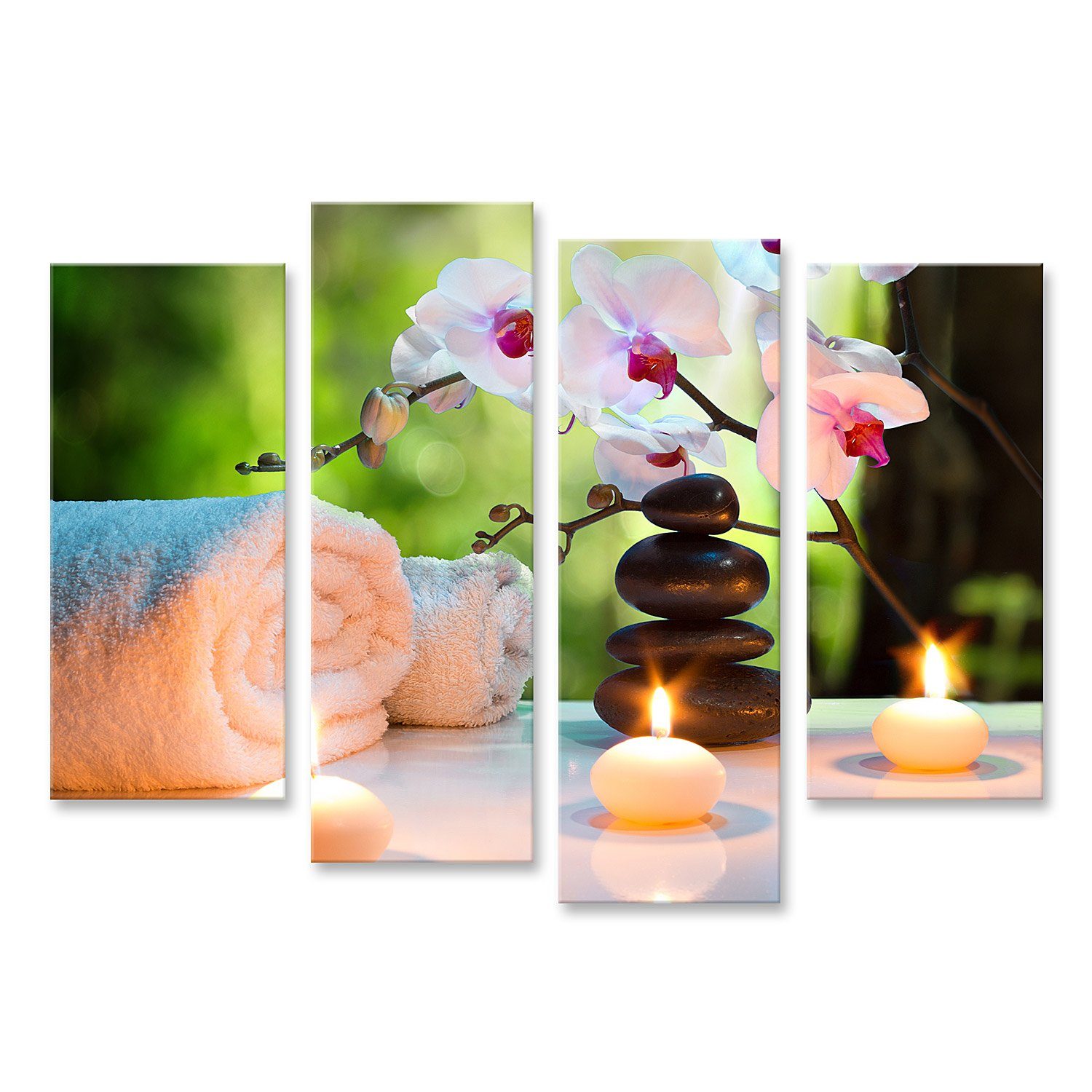 Islandburner Leinwandbild Bild Auf Leinwand Massage Komposition Spa Mit