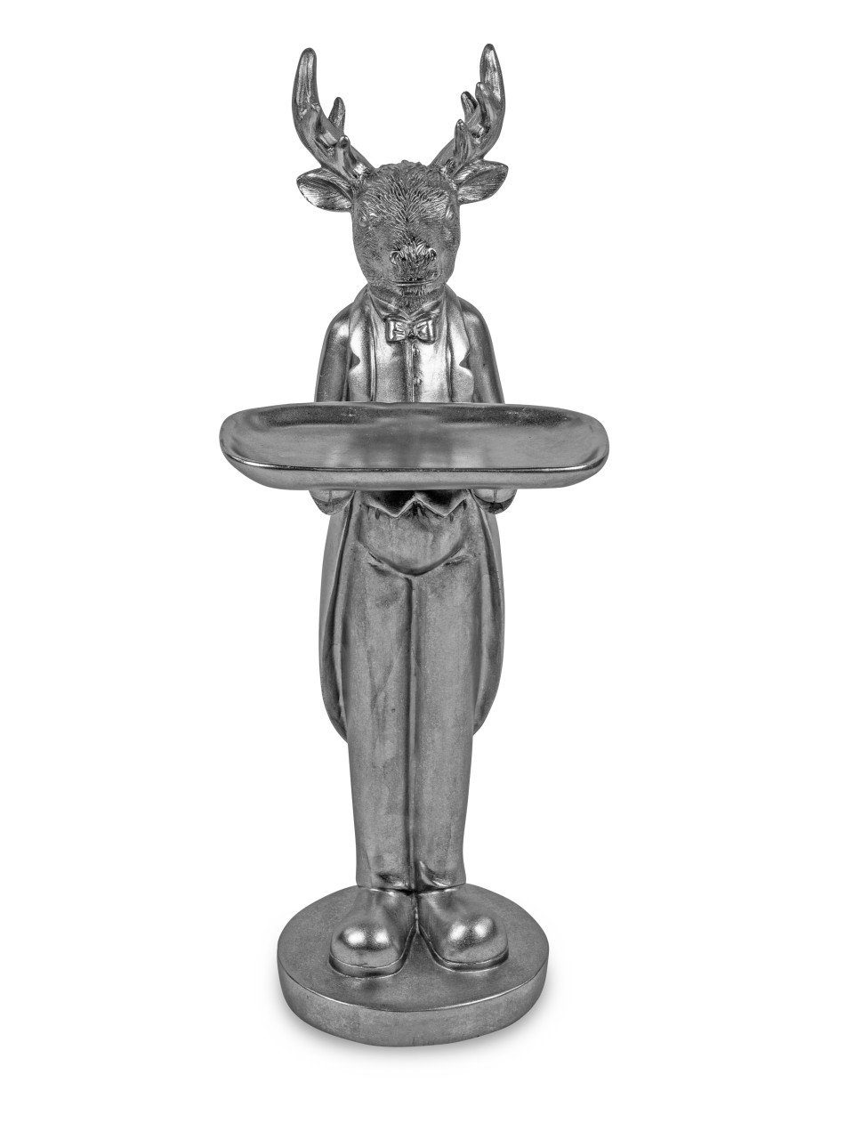 Formano Dekofigur Winterzeit Silber B20cm H69cm Kunststein