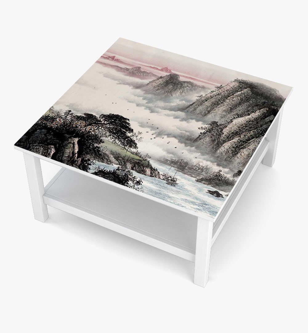 Mymaxxi Möbelfolie Tischfolie Japan Landschaft Bubblefree Selbstklebend