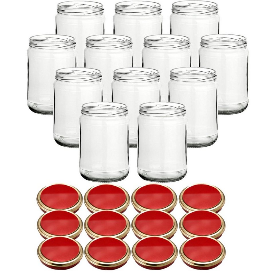 Gouveo Einmachglas Vorratsgläser 580 Ml Klassik Mit Schraub Deckel