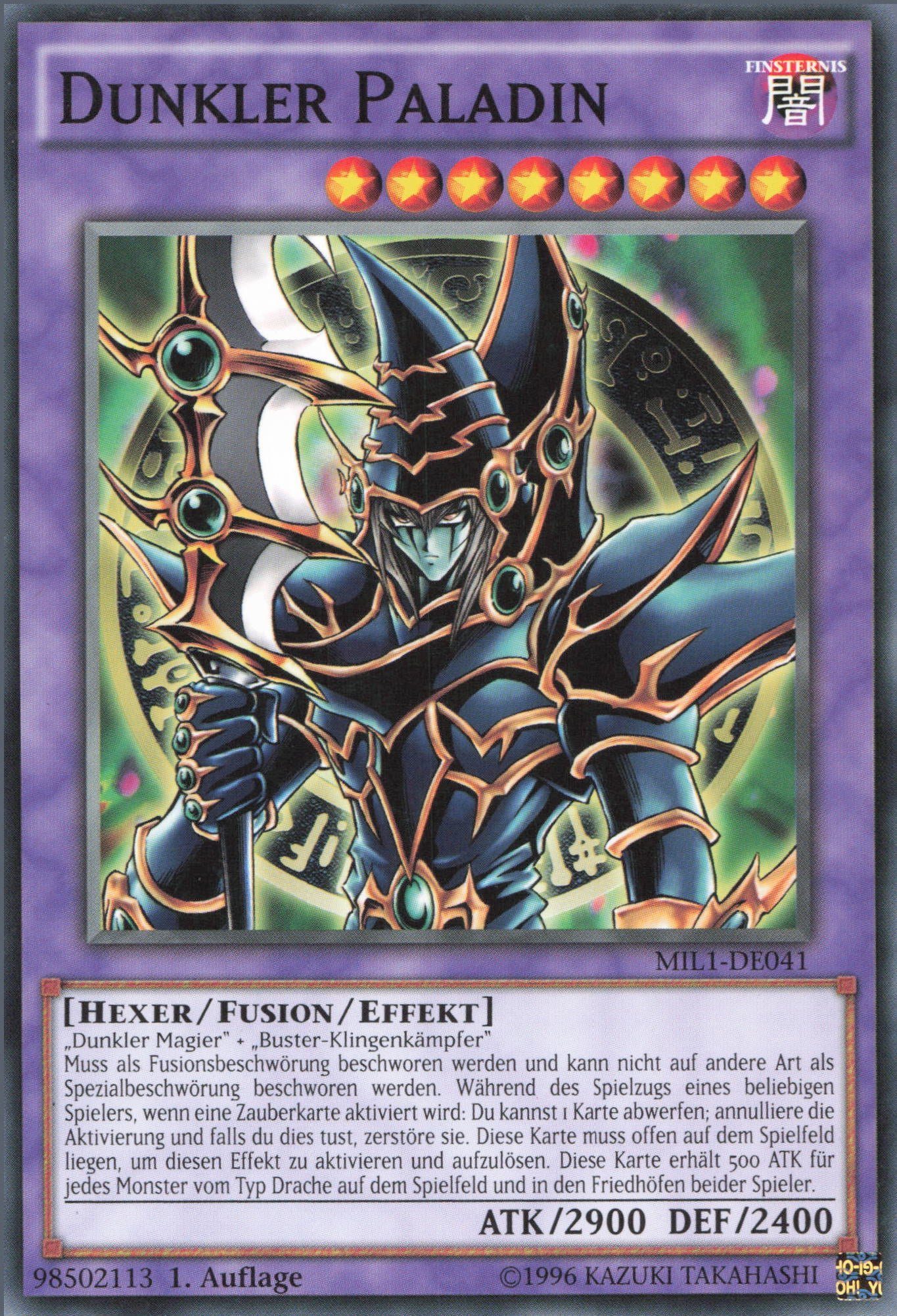 Recollectibles Sammelkarte Yugioh Karte Dunkler Paladin Deutsch Yu Gi
