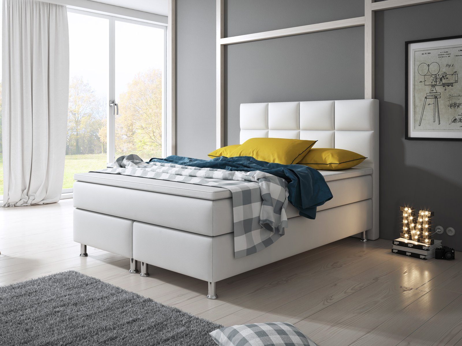 Günstige weiße Boxspringbetten 140x200 online kaufen | OTTO