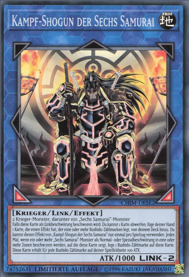 Recollectibles Sammelkarte Yugioh Karte Kampf Shogun Der Sechs Samurai